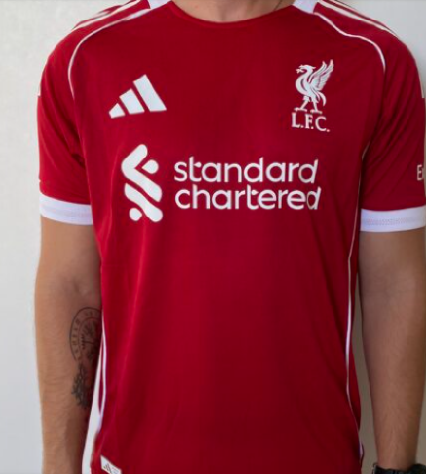 Camisa Liverpool Home Versão Jogador 2025/2026 Vermelha Adidas ...