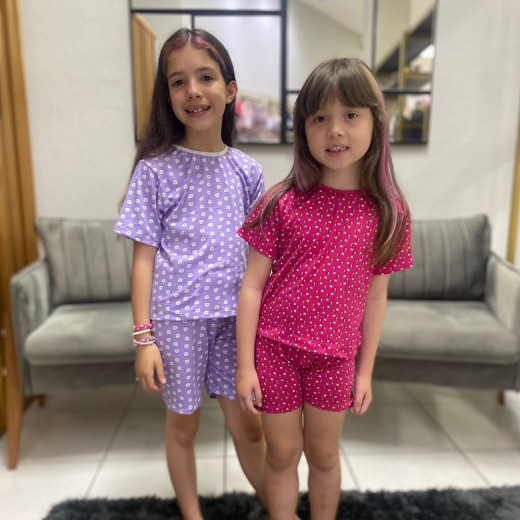 Pijama Infantil Suede Curto - Nana Moda Íntima